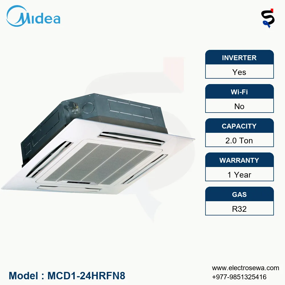 MIDEA 2 Ton Inverter Ceiling Cassette AC MCD1-24HRFN8