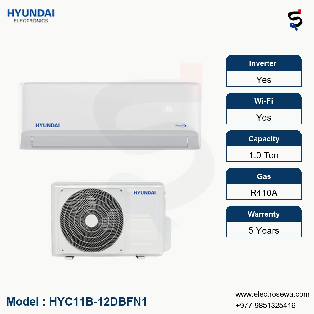 Hyundai AC 1 Ton Wall Mount Inverter – Quiet Performance
