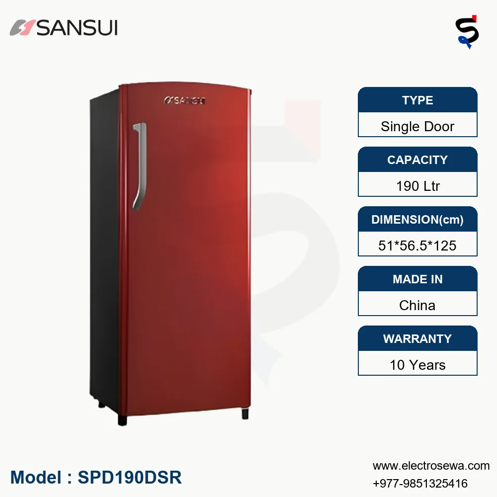 SANSUI REFRIGERATOR - 190 LTR - SINGLE DOOR| Electrosewa