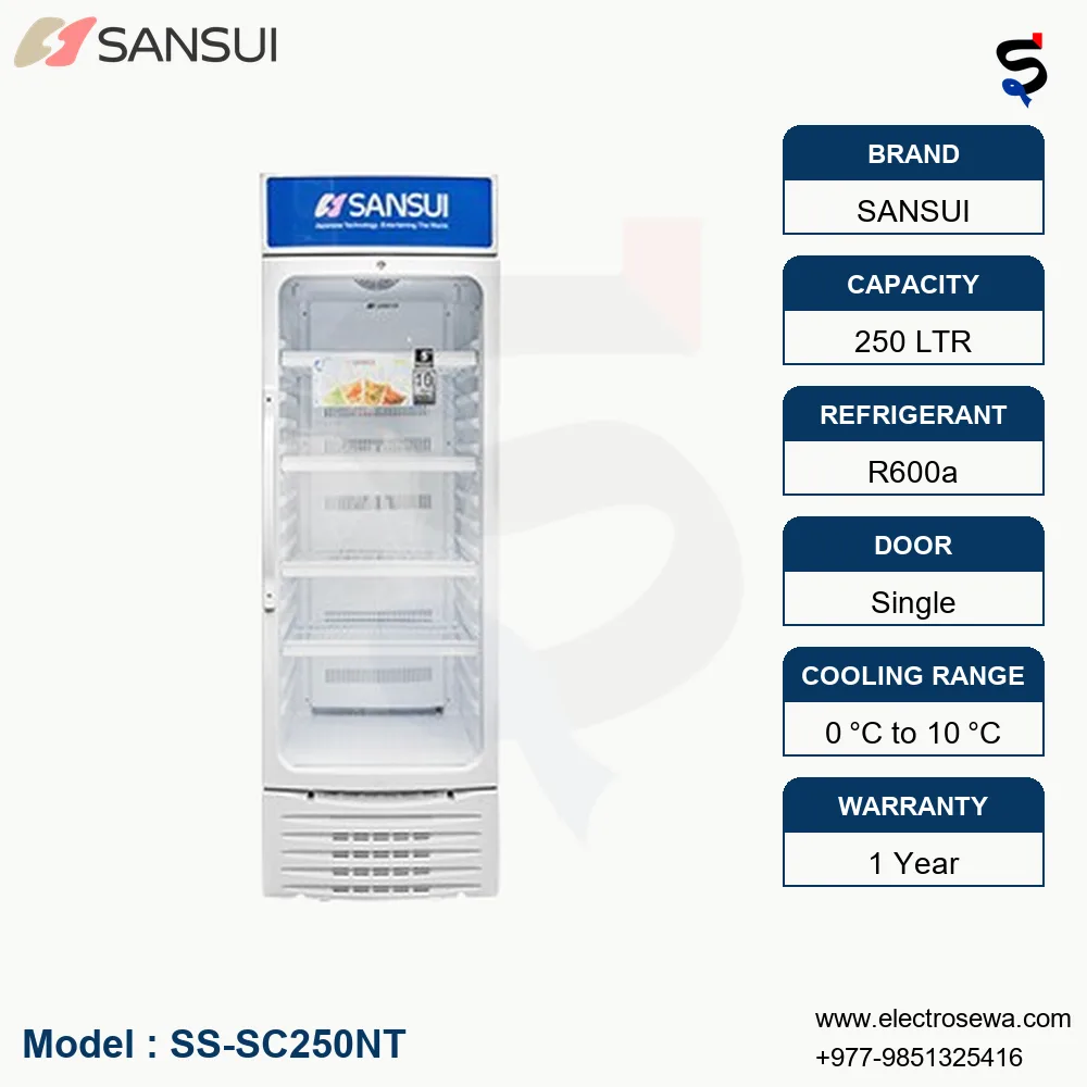 SANSUI Visi Cooler - 250 LTR - UPRIGHT SHOWCASE | Electrosewa