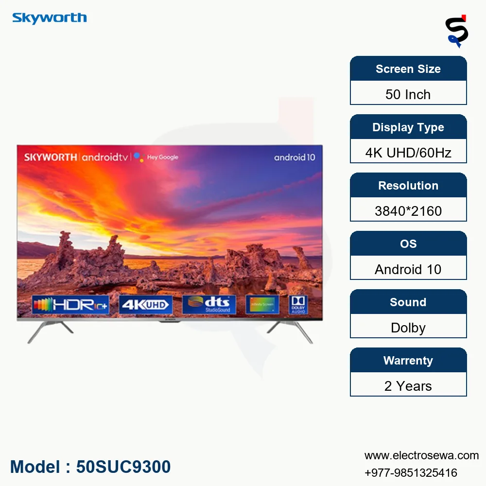 SKYWORTH SMART LED 4K/UHD TV– 50 Inch (50SUC9300)