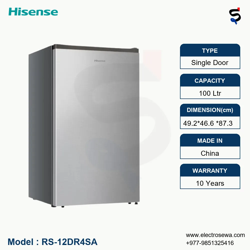 Hisense Refrigerator – 100 Ltr Single Door (RS-12DR4SA)