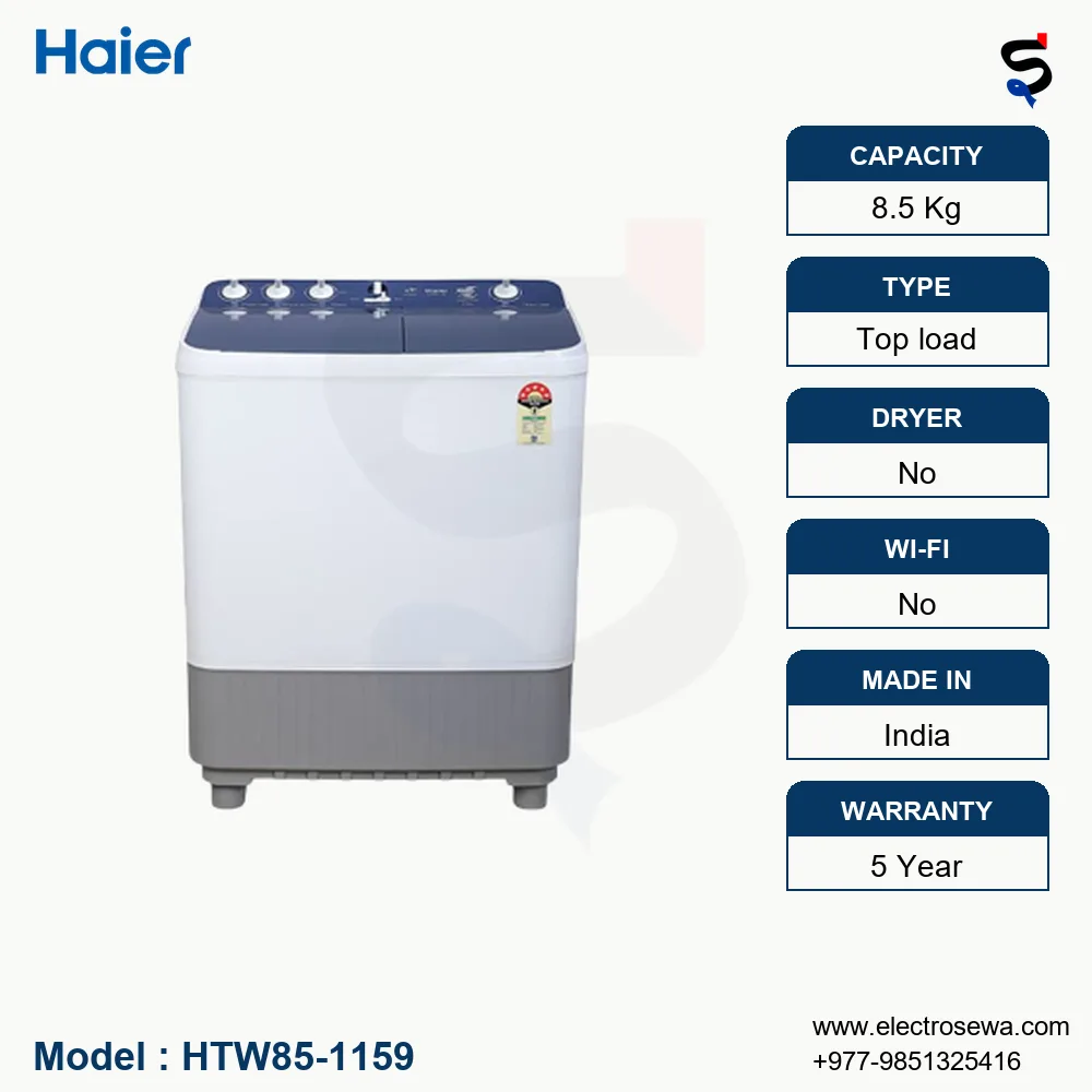 Spin and Shine: Haier Washing Machine 8.5 Kg Semi Automatic
