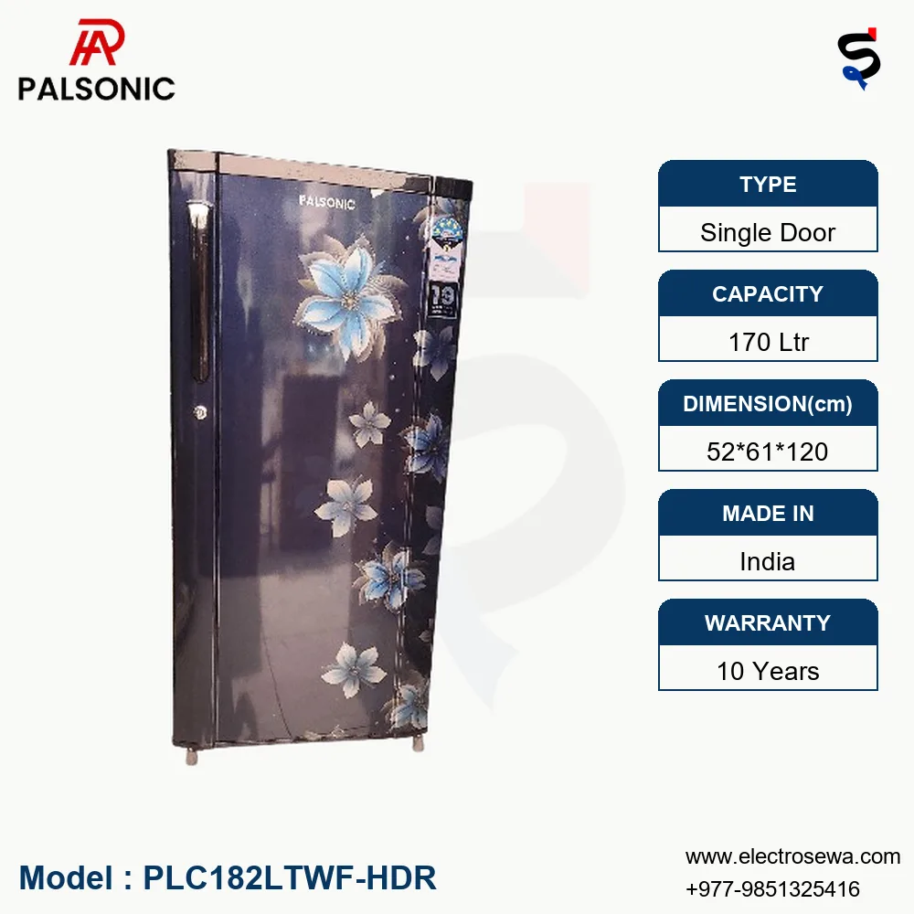 PALSONIC 170 Ltr Refrigerator Single Door (PLC182LTWF-HDR), Electrosewa