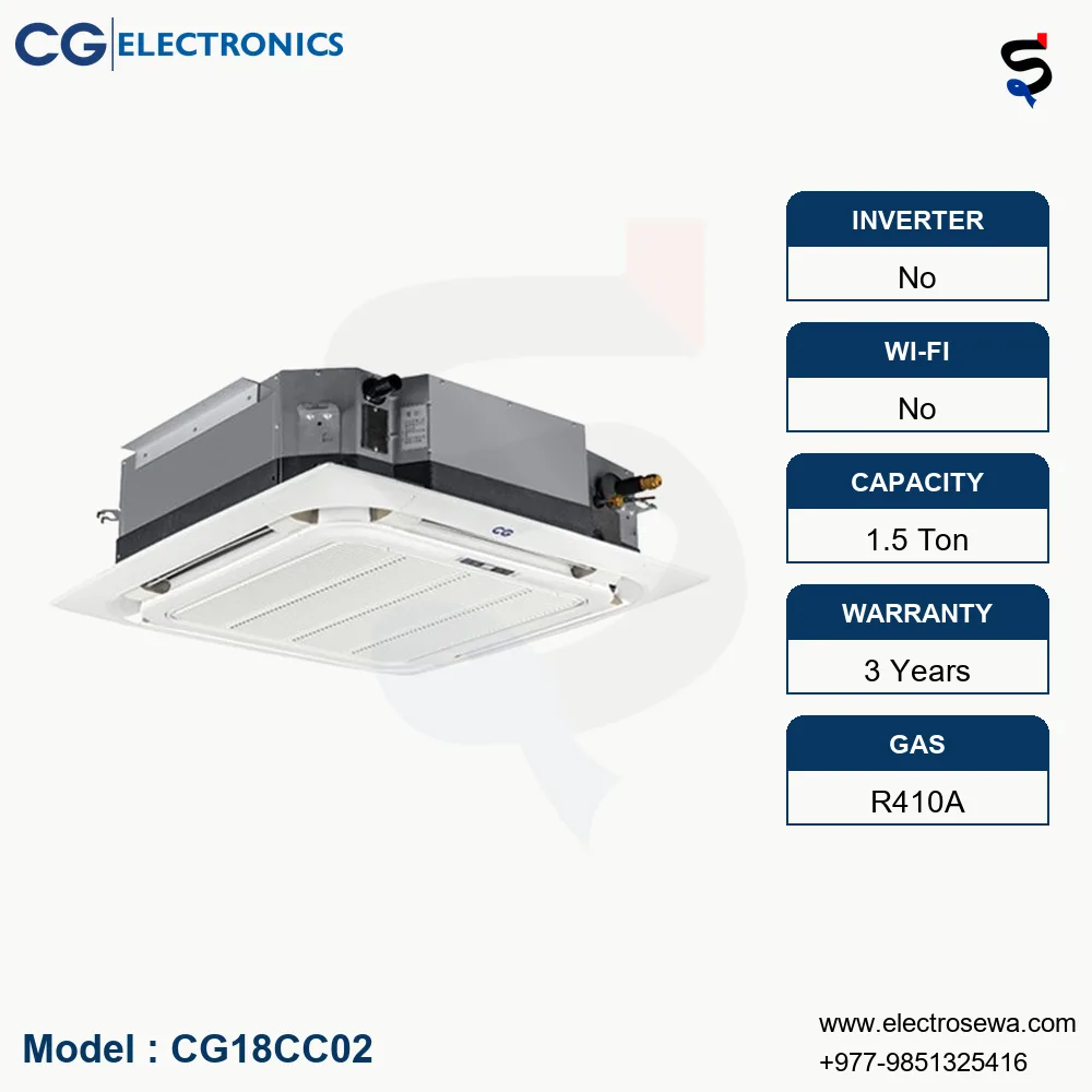 CG AC 1.5 Ton Ceiling Cassette Non Inverter Type– Quiet and Efficient ...