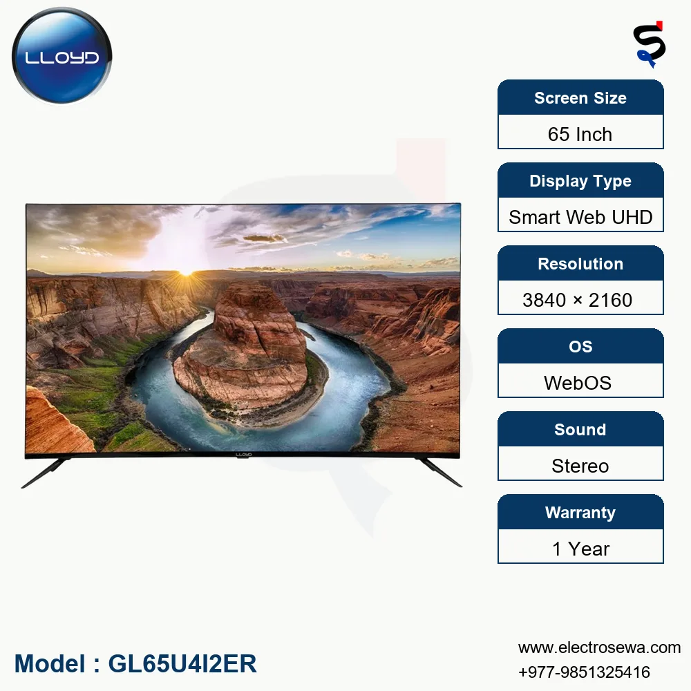 Buy LLOYD Smart TV 65 Inch 4K Smart – WebOS | Electrosewa
