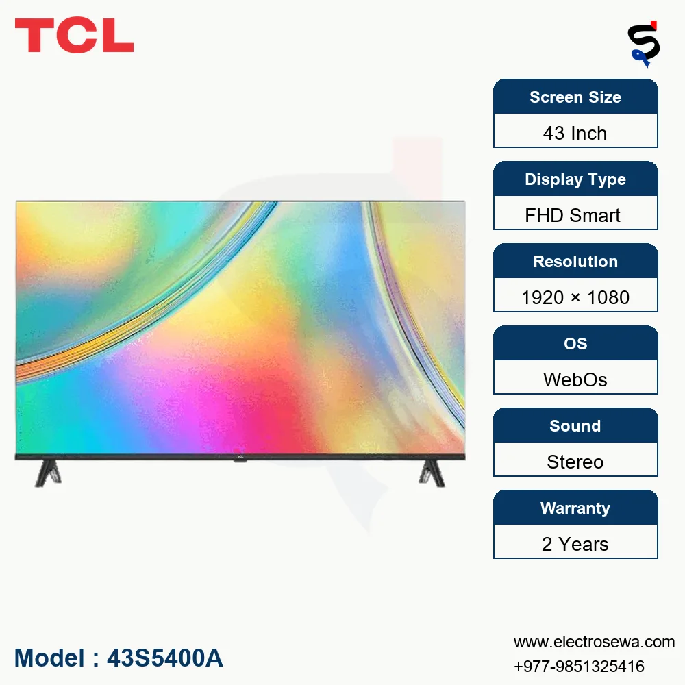 Buy TCL 43 Inch TV 43S5400A Smart Full HD Android TV Online in Nepal