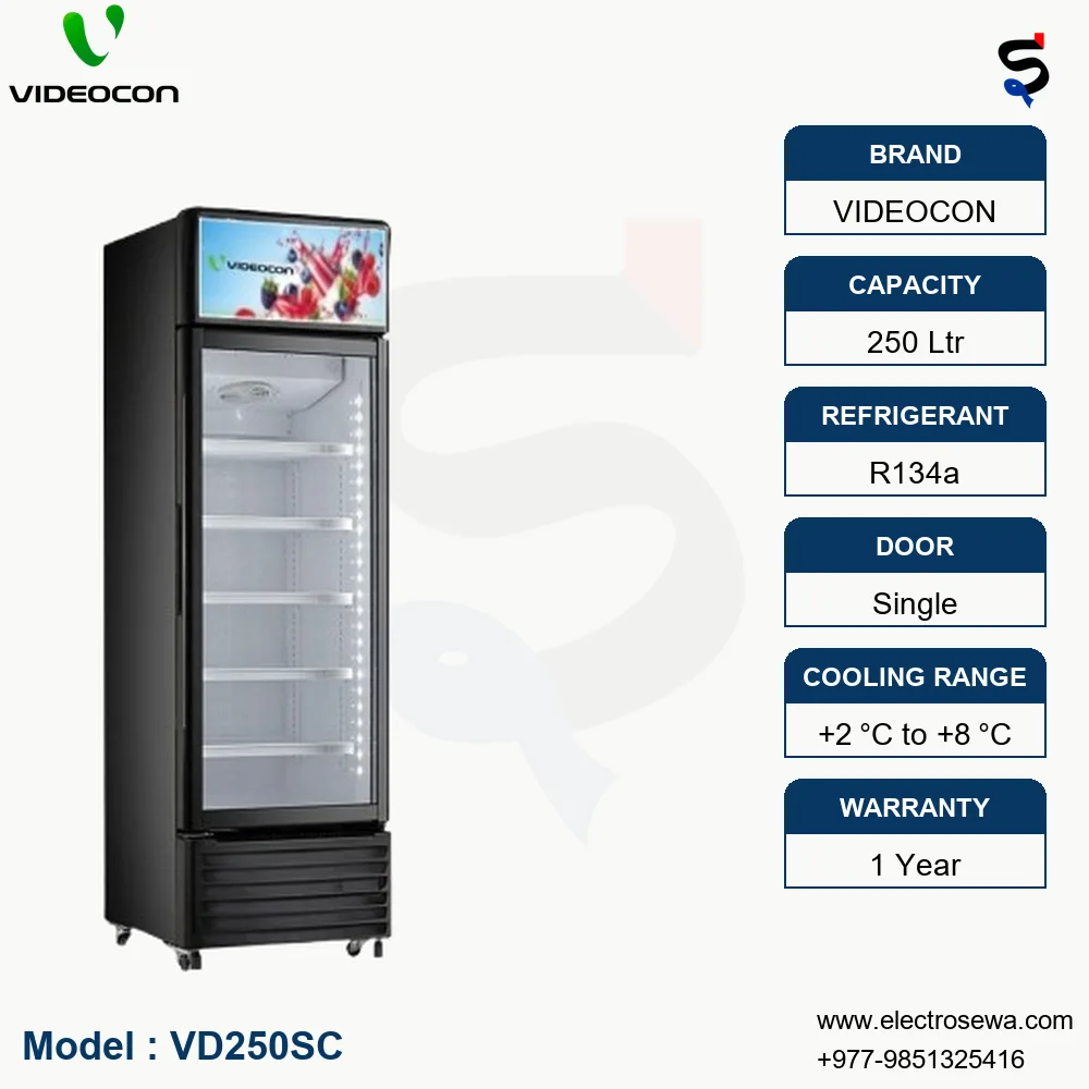 VIDEOCON Visi Cooler 250 Ltr – Energy-Efficient Display Chiller