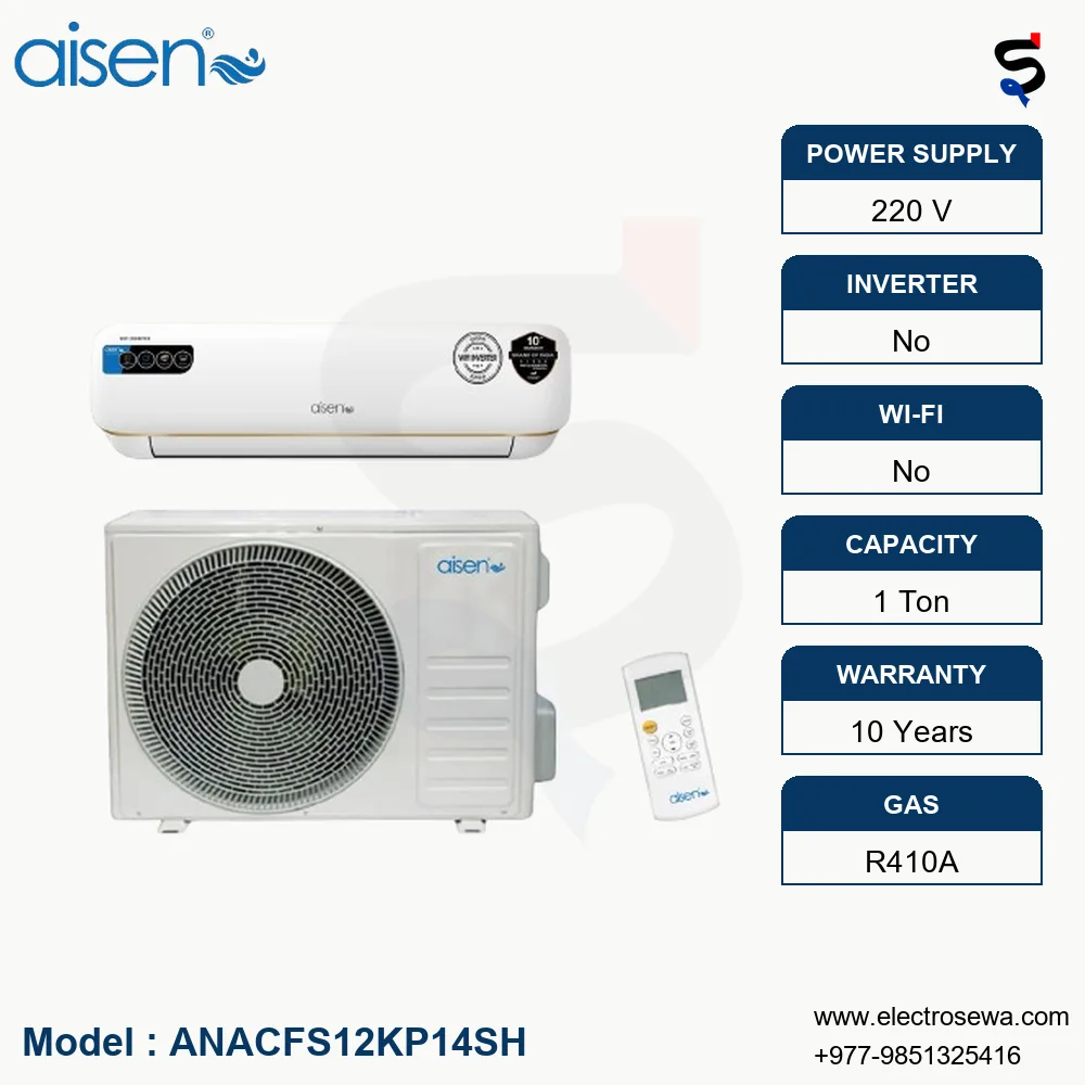AISEN AC 1 Ton Wall Mounted Non‑Inverter | ANACFS12KP14SH – Fast ...